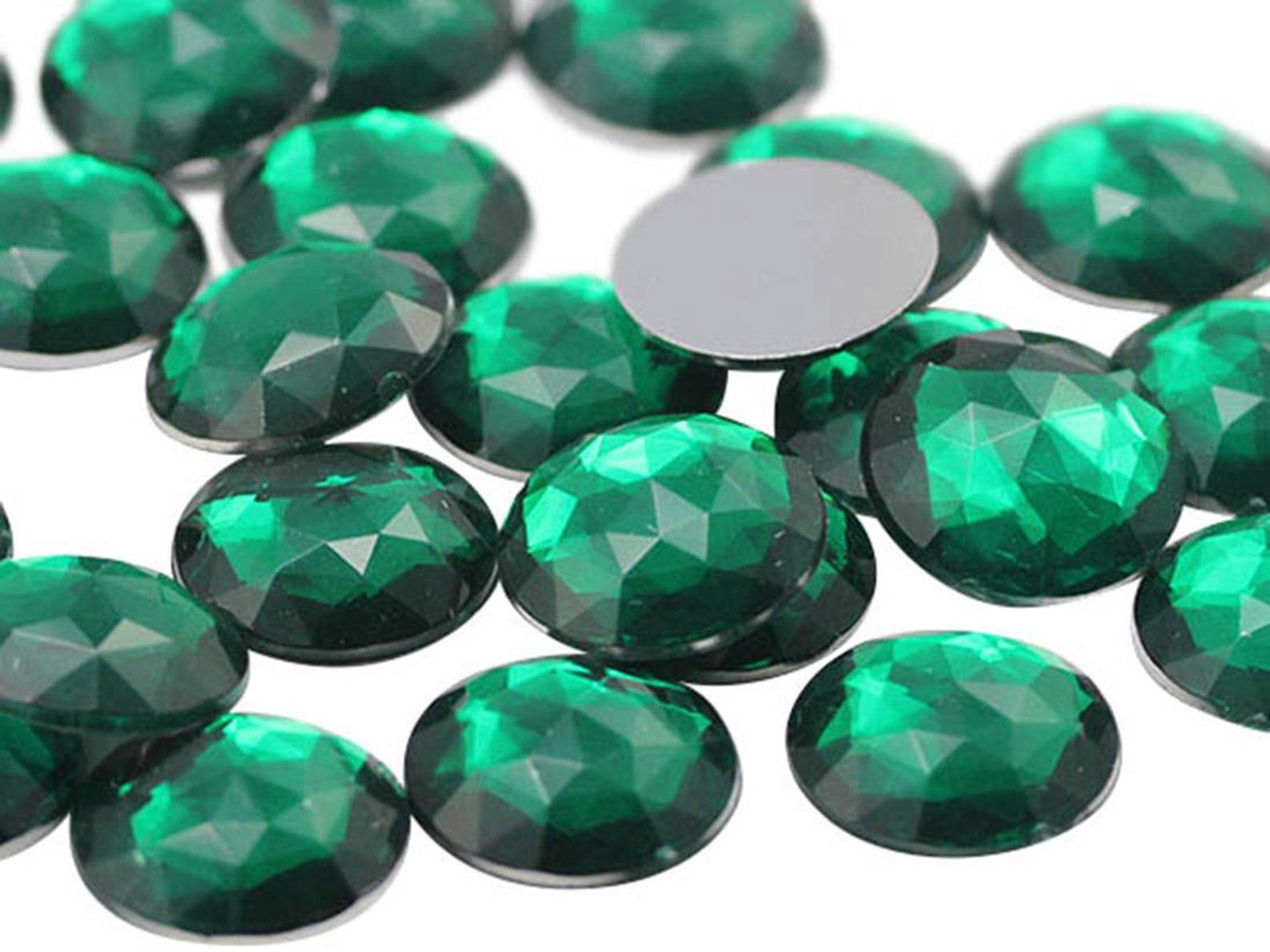 25mm Round Acrylic Jewels for Costume Making and Mosaic 1 Inch Flat ...