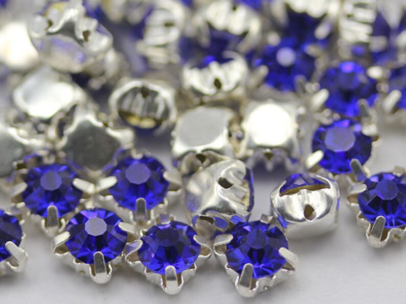 6mm SS30 Crystal Sew on Diamante Rhinestones Rose Montees for Sewing ...