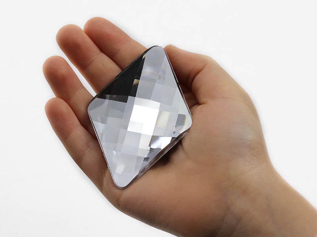 Crystal Clear Flat Back Diamond Display Pop Acrylic Jewels Plastic ...