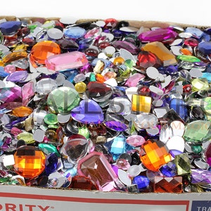 The Craft Bulk Box Crafting Flat Back Gems Rhinestones, Acrylic ...