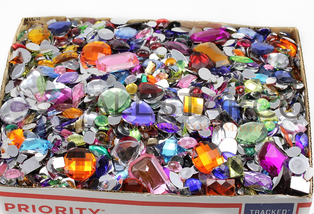 The Craft Bulk Box Crafting Flat Back Gems Rhinestones - Etsy Canada
