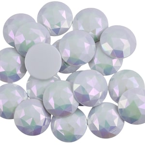 25mm Round Acrylic Jewels for Costume Making and Mosaic 1 Inch Flat ...