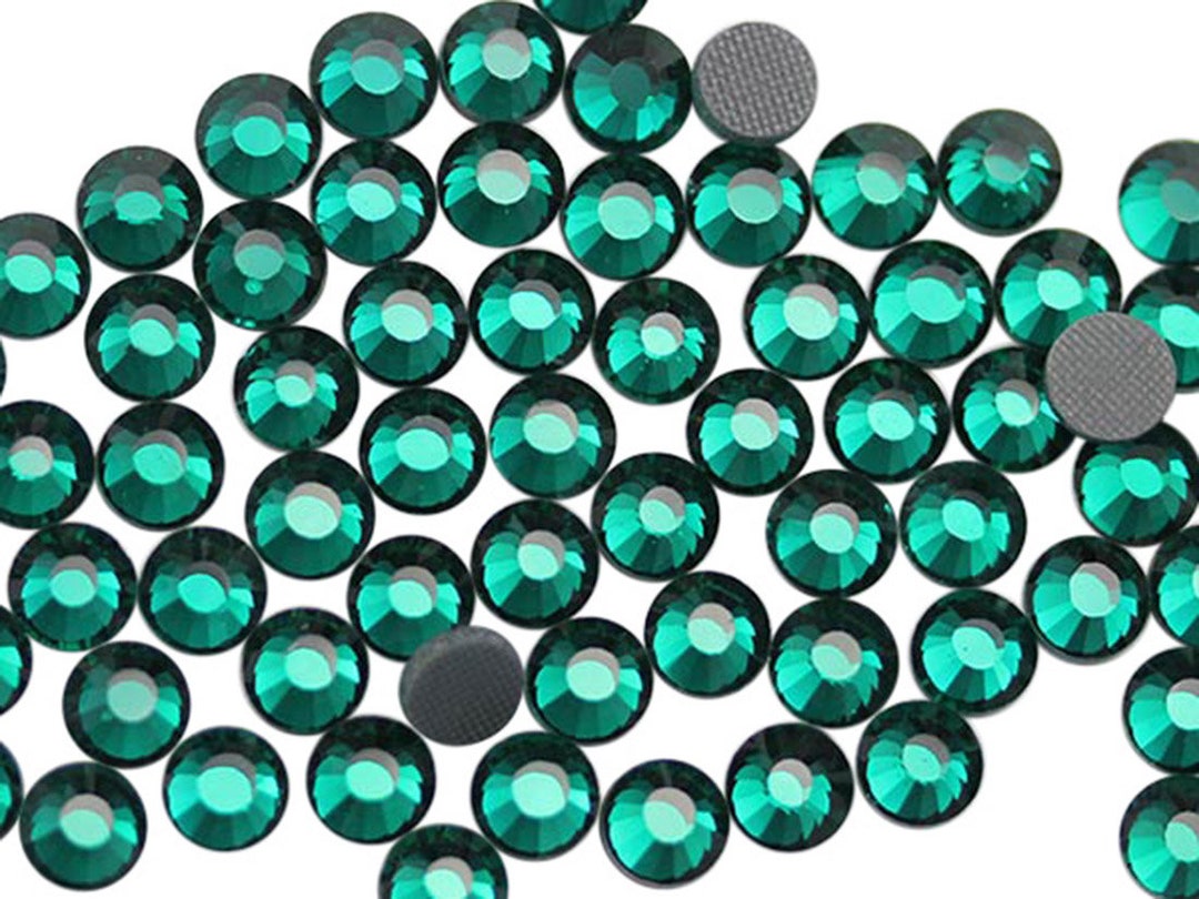 Hotfix Rhinestones High Quality Green Emerald Heat Set Iron on Superior ...