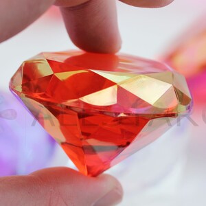 2PCS Large 60mm Plastic Diamonds AB 2 23/64 Coating Table Scatter ...