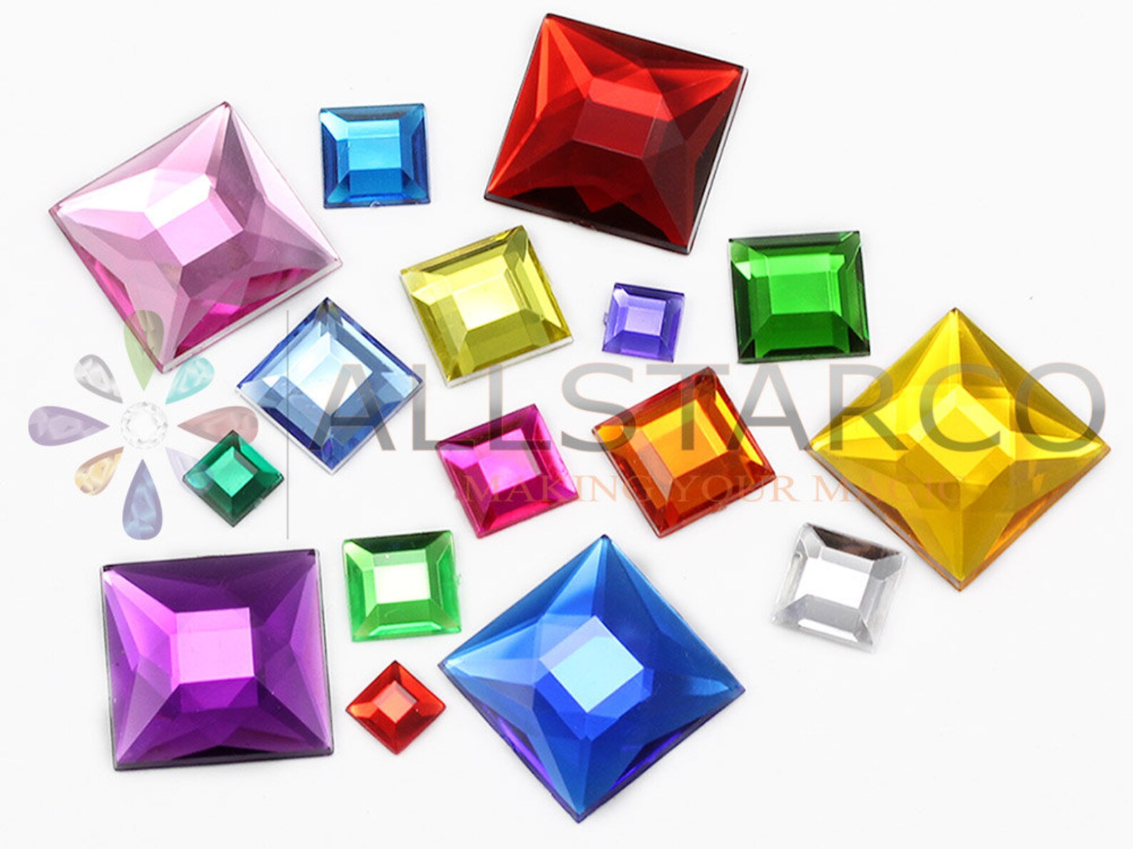 Bulk Loose Gems Rhinestones Jewels Over 1000 Pieces Assorted Colors ...