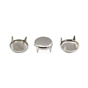 Silver Decorative Metal Clothing Studs. DIY Pronged Studs for Fabric. 3 ...
