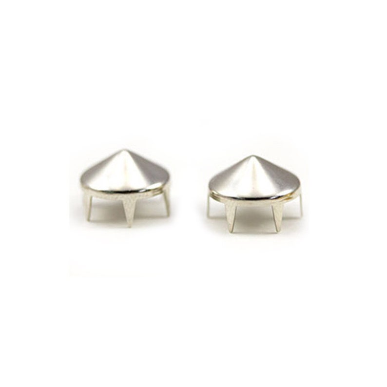 Silver Decorative Metal Clothing Studs. DIY Pronged Studs for Fabric. 3 ...