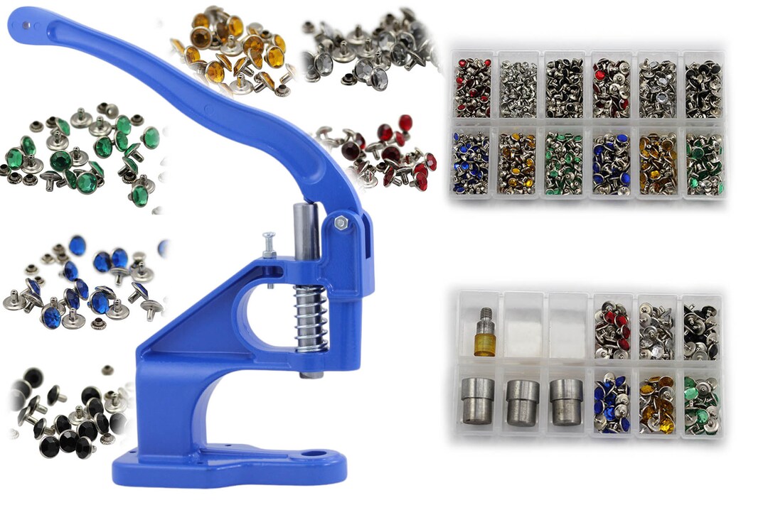 Rhinestone Rivet Stud Setter Kit Includes Over 1000 Rhinestone Rivets ...