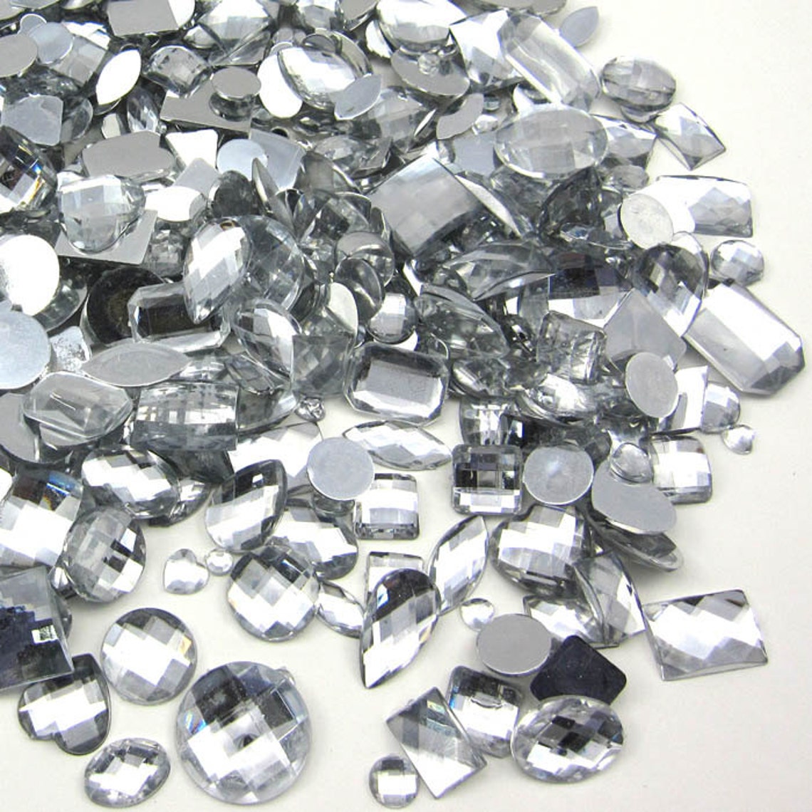 Bulk Over 700 Pieces Crystal Gems for Crafts - Etsy