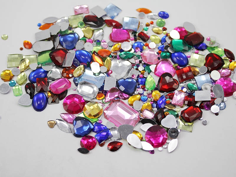Bulk Loose Gems Rhinestones Jewels Over 1000 Pieces Assorted Colors ...