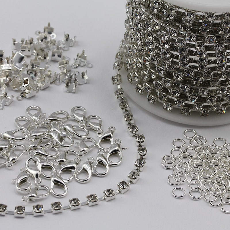 Rhinestone Cup Chain - Etsy