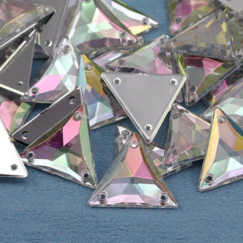48x26mm Diamond Mirror Loose Acrylic Sew on Beads for Crafts - Etsy