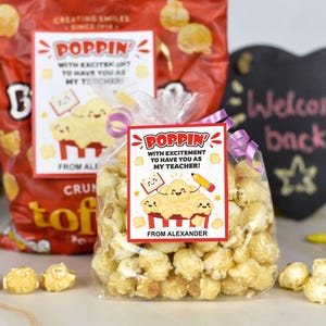 Printable Back to School Popcorn Tag | Teacher Gift | Classroom Gift ...