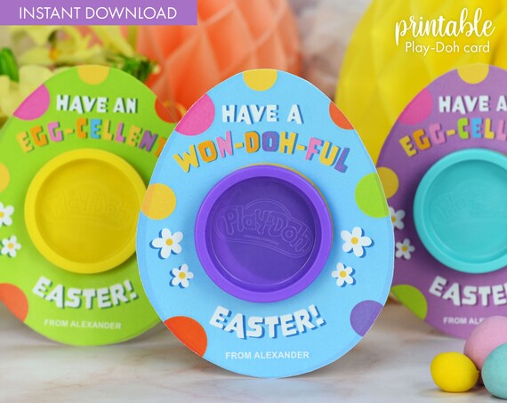 Easter Play-Doh Gift Card | Printable Class Easter Gifts | Non-candy ...