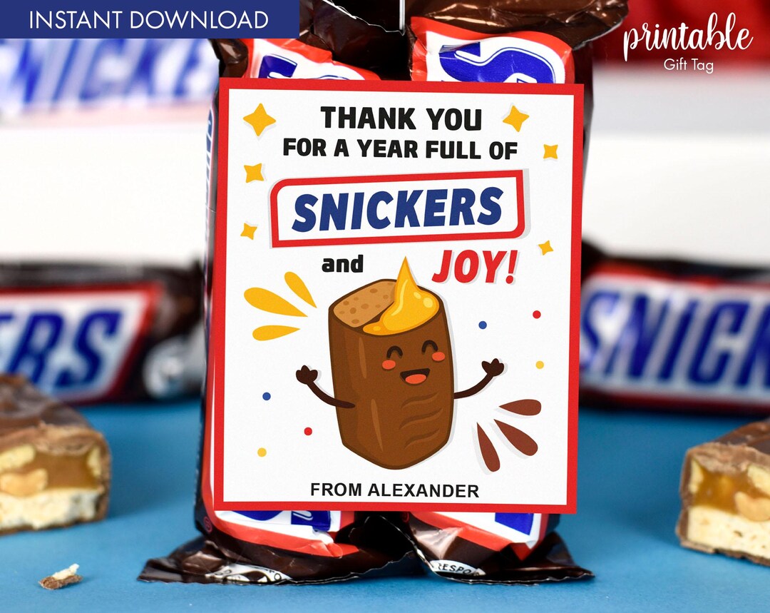 Printable Candy Thank You Gift Tag | Teacher Appreciation Week | Thank ...