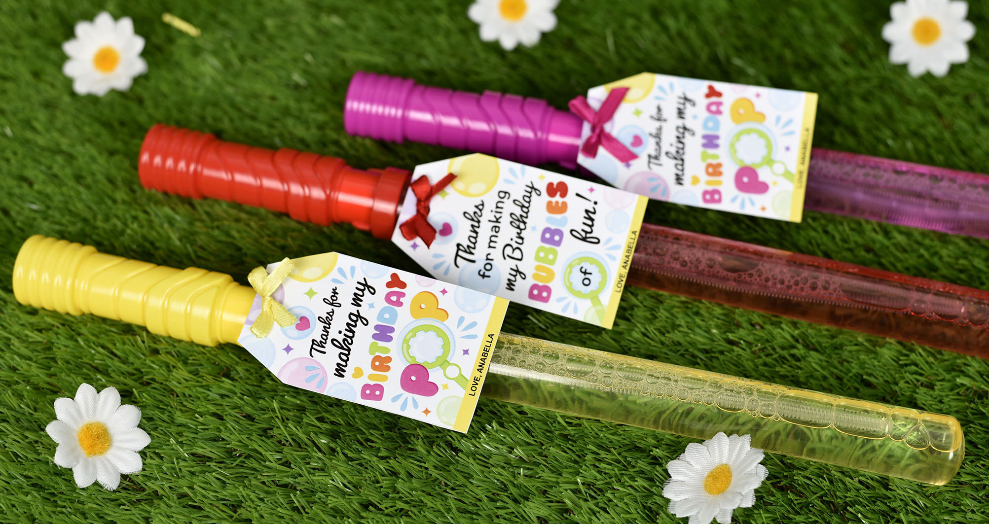 Printable Birthday Bubbles Favor Tag: Personalized Party Label (PDF) - Etsy