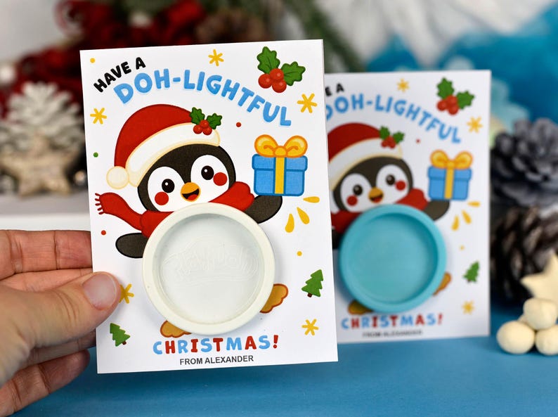 Christmas Play Dough Gift Card: Printable Classmate Favor (PDF) - Etsy