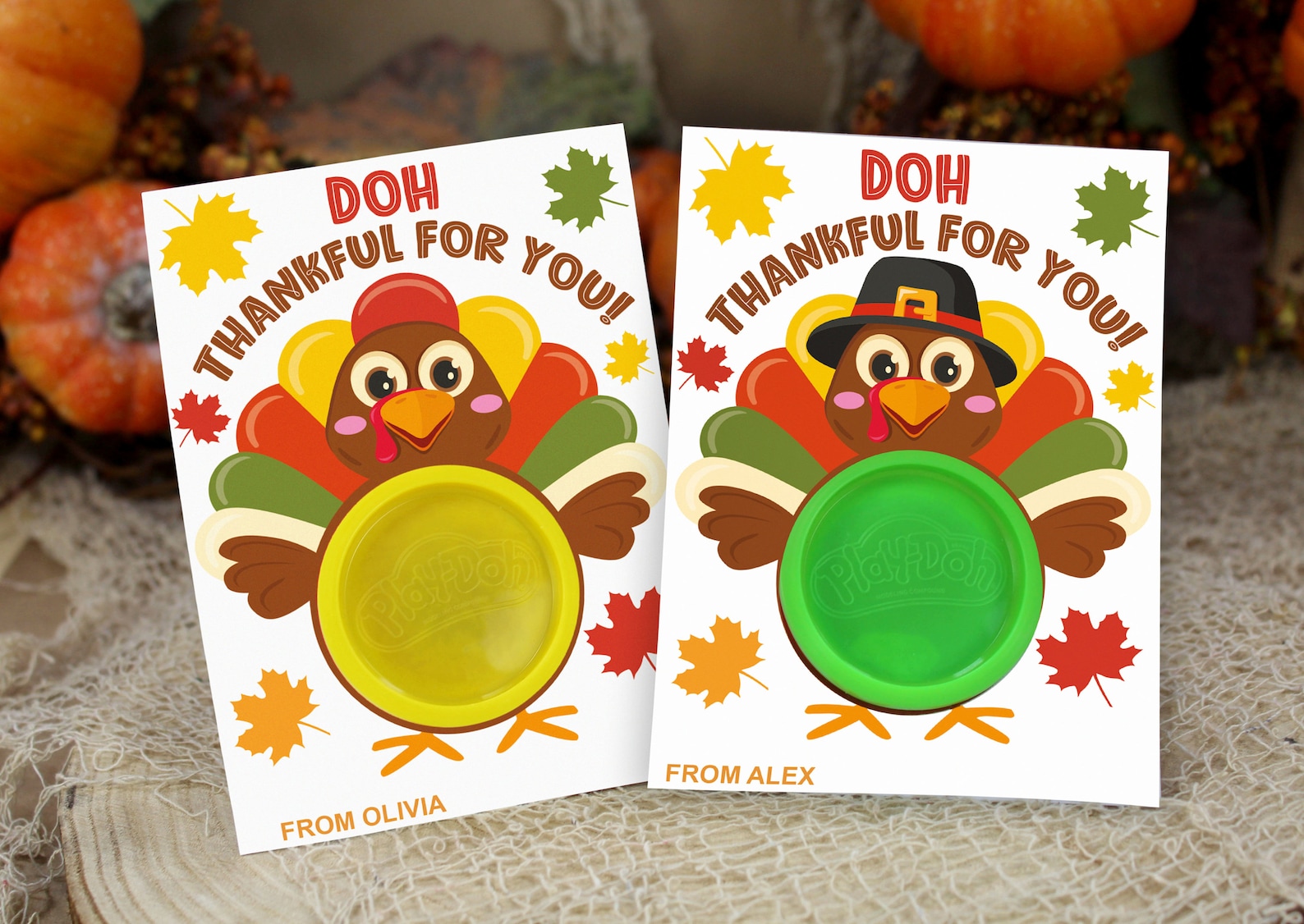 Thanksgiving Turkey Play-doh Cards: Printable Classroom Favors (PDF) - Etsy