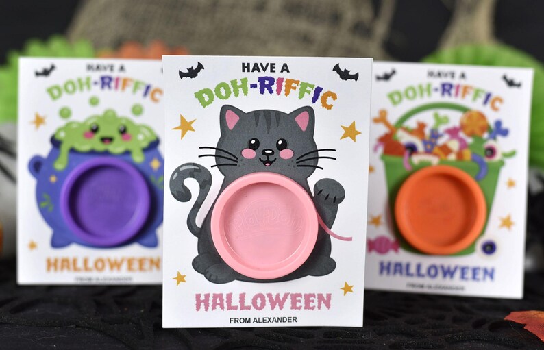 Halloween Play Dough Gift Card: Printable Classmate Favor (PDF) - Etsy