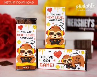 Printable Valentines Candy Bar Wrapper Class Mates Gift Small Gift for ...