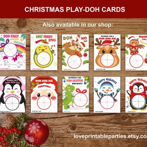 Play Dough Christmas Gift Card Printable Class Holiday Gifts Non-candy ...
