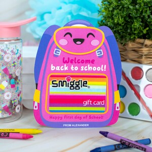 Printable Back to School Gift Card Holder Personalized First Day of ...