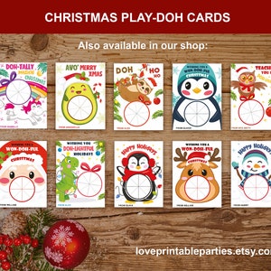 Pink Penguin Christmas Play Doh Gift Card: Printable Class Favor (PDF ...