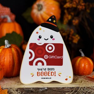 Printable Halloween Gift Card Holder | Cute Ghost Gift Card Holder ...