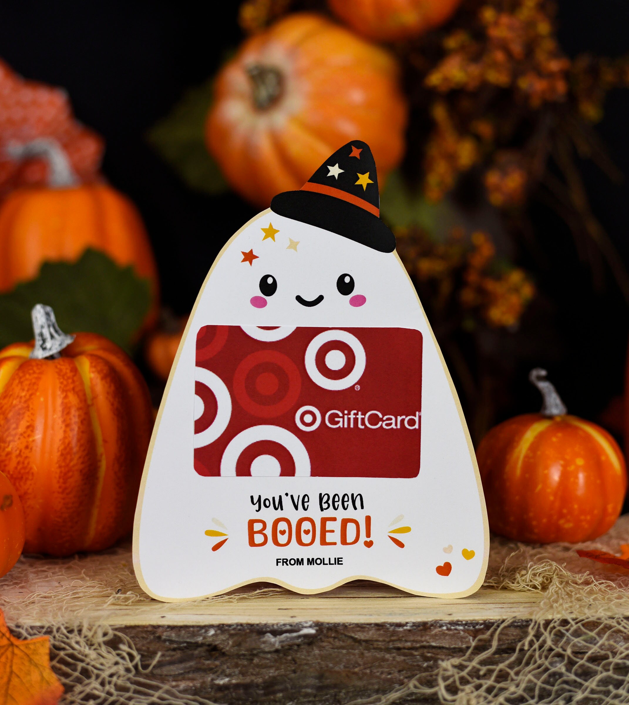 Printable Halloween Gift Card Holder | Cute Ghost Gift Card Holder ...