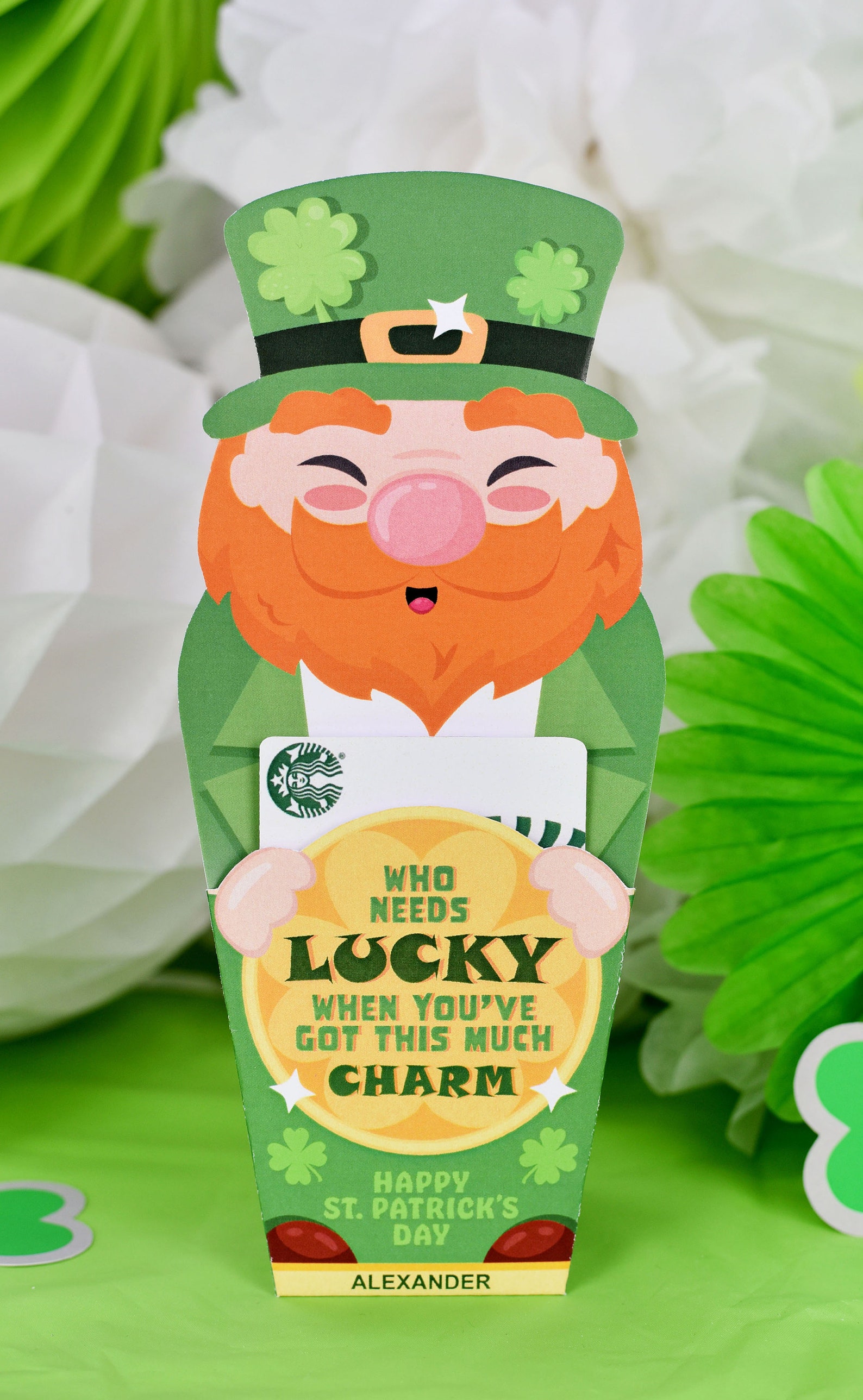 St Patricks Day Leprechaun Gift Card Holder (printable PDF) - Etsy