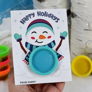 Play Dough Christmas Gift Card | Printable Class Holiday Gifts Non ...