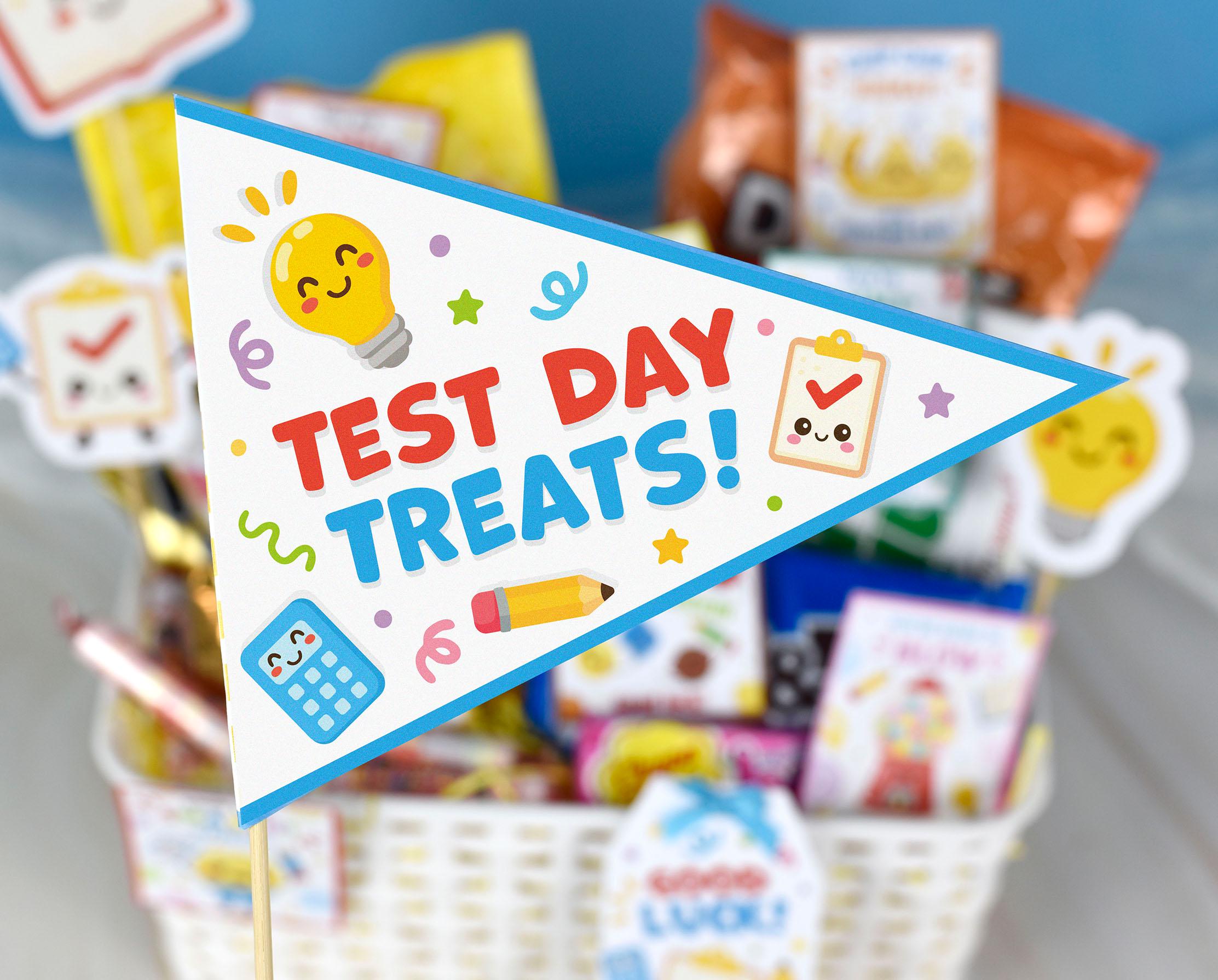 Printable Test Day Candy Grams: Motivational Cards & Gift Tags (digital ...