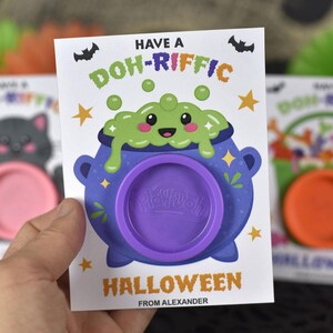 Halloween Play Dough Gift Card: Printable Classmate Favor (PDF) - Etsy