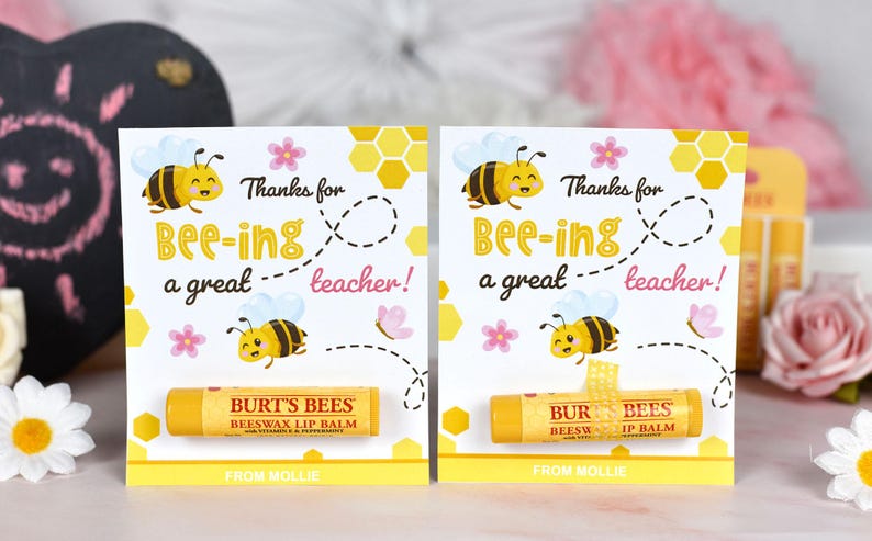 Printable Bee Teacher Appreciation Lip Balm Holder (PDF) - Etsy UK