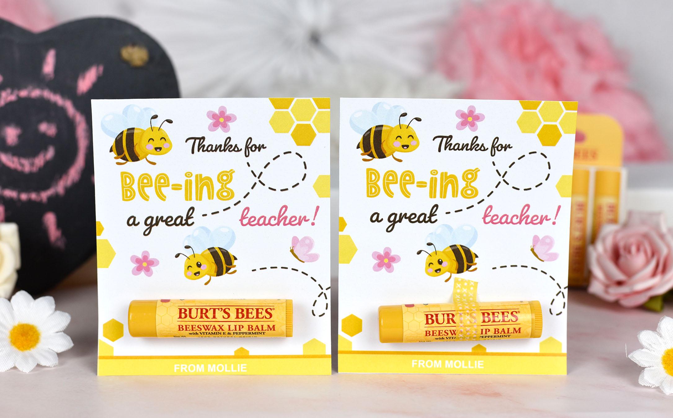 Printable Bee Teacher Appreciation Lip Balm Holder (PDF) - Etsy UK