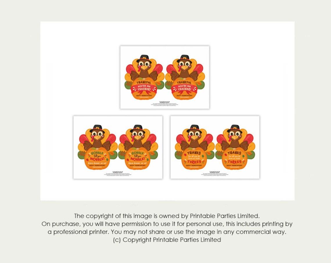 Thanksgiving Turkey Gift Card Holder: Printable Teacher/employee Gift ...