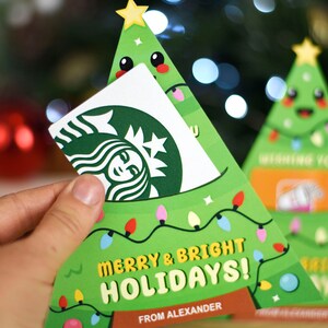 Printable Christmas Tree Gift Card Holder | Christmas Card Holder ...