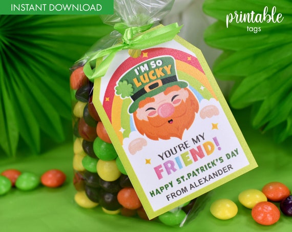 St Patricks Day Printable Gift Tag | Printable Kids Gift | St Patricks ...