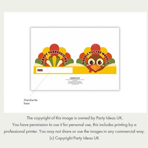 Printable Turkey Candy Bag Topper: Thanksgiving Favor (PDF) - Etsy