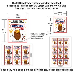 Printable Candy Thank You Gift Tag | Teacher Appreciation Week | Thank ...