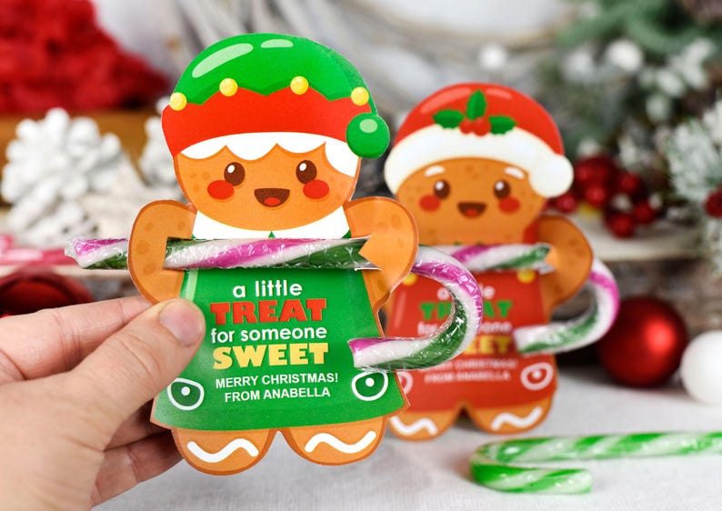 Printable Christmas Candy Cane Holder | Classroom Gift | Christmas ...