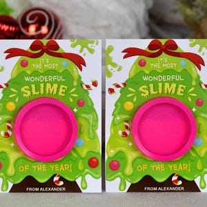Printable Christmas Tree Slime Holder | Christmas Slime Gift Tag for ...