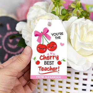 Printable Cherry Teacher Appreciation Gift Tags (PDF) - Etsy