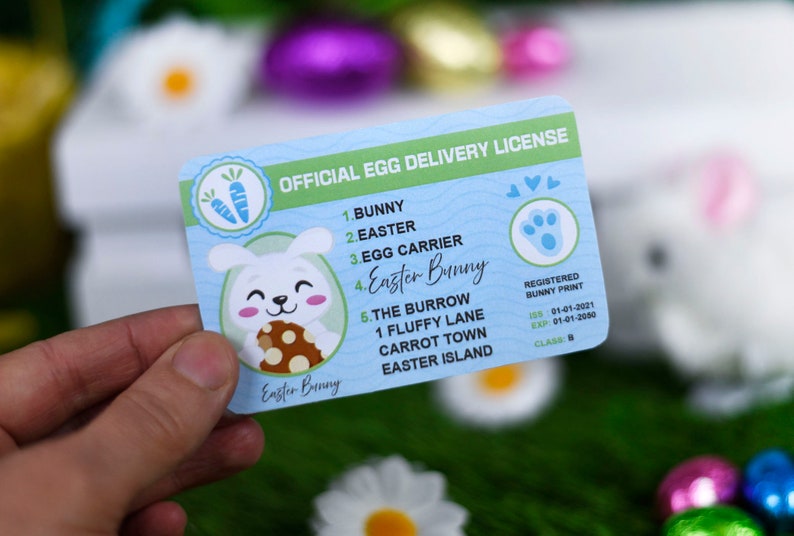 Printable Easter Bunny Driver's License: Easter Decoration (digital ...