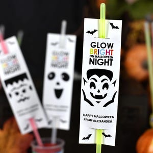 Printable Halloween Gift for Kids Glow Stick Holder | Non-candy ...