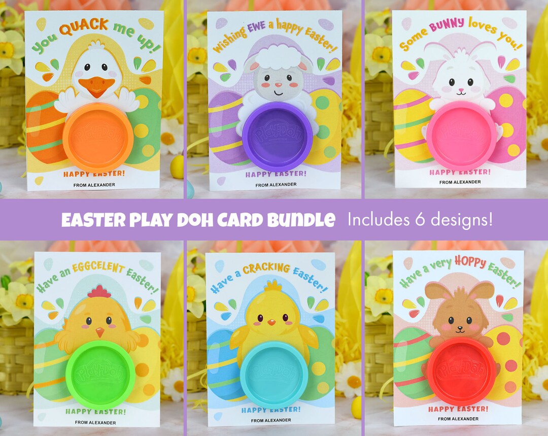 Play Dough Easter Gift Card | Printable Class Mates Gift | Non-candy ...