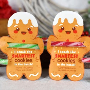 Printable Christmas Candy Cane Holder | Student Gift | Christmas Favor ...