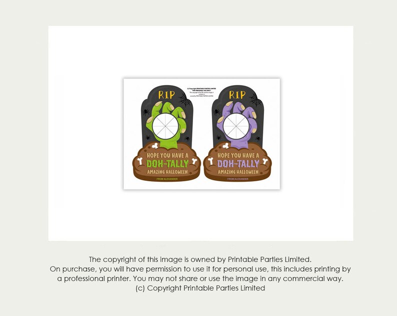 Printable Zombie Hand Play Dough Halloween Favor (digital Download) - Etsy