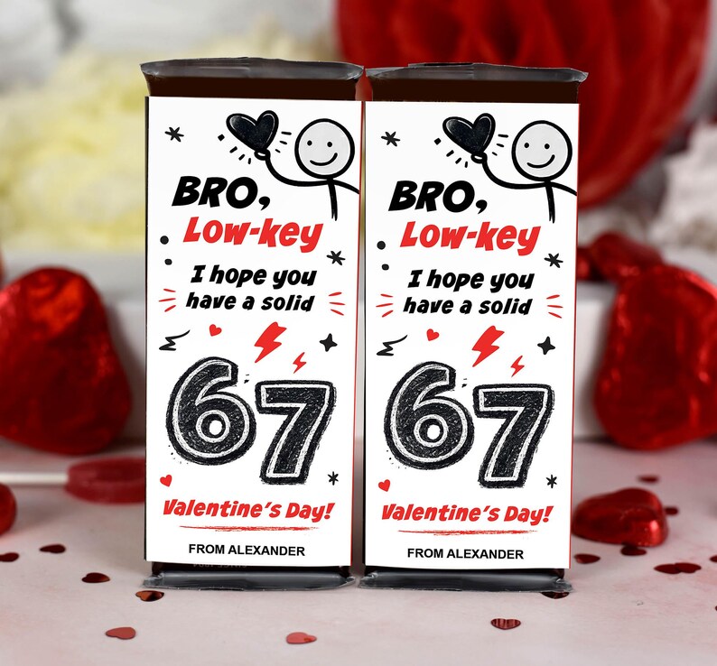 67 Valentine's Day Candy Bar Wrapper for Kids & Tweens Gen Alpha Slang ...