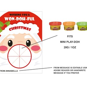 Play Dough Christmas Gift Card | Printable Class Holiday Gifts | Non ...